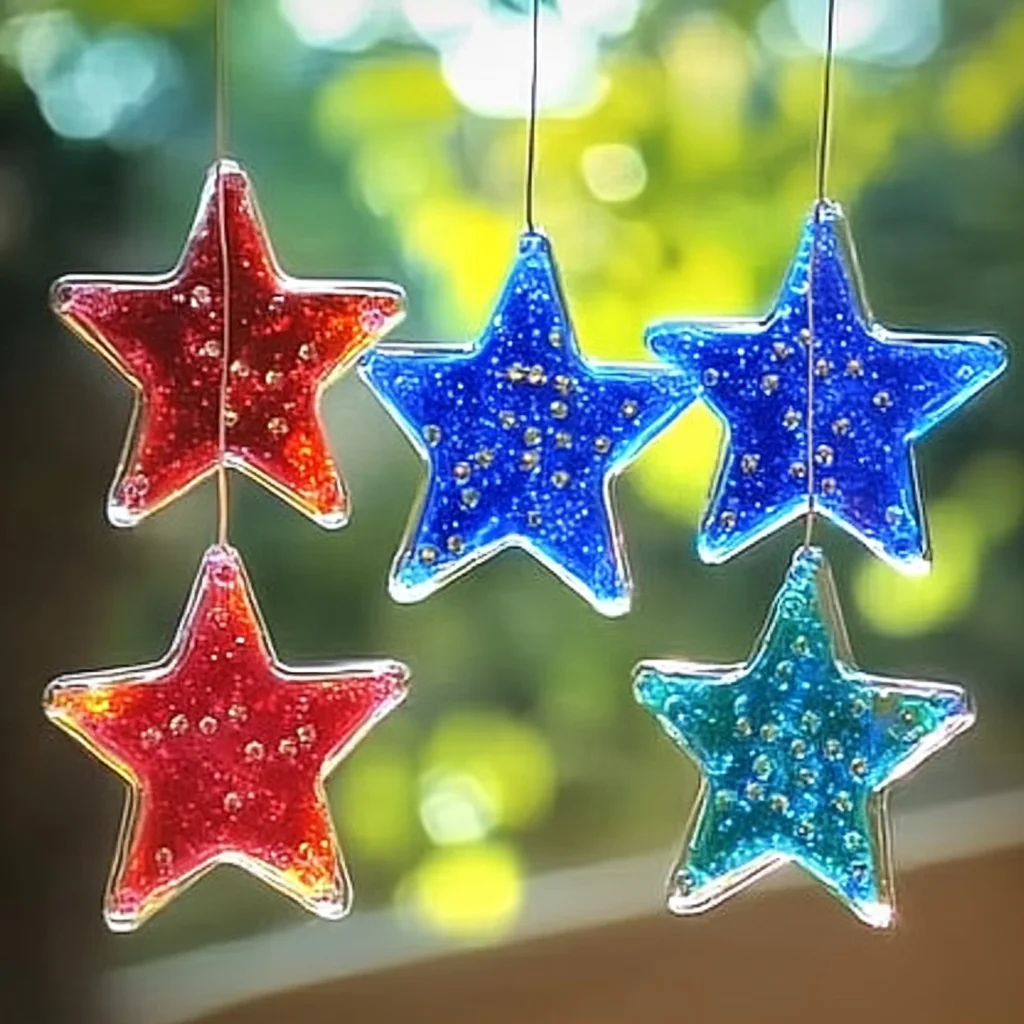 DIY Crayon Star Sun Catchers: Recycled Craft